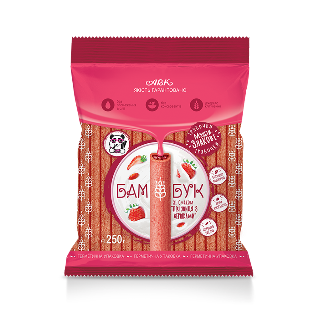 AVK - Products - BAMBUK flavored "Strawberry with cream", 250 g